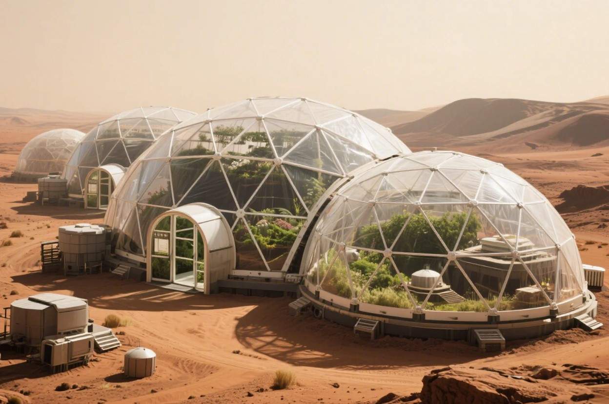 Closed-Ecosystem Bio-Domes for Mars Colonies - Aidness
